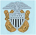 Navy Officer Crest 4" Square Decal - US Navy Decals - PriorService.com