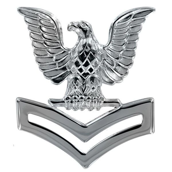 Navy Petty Officer 2nd Class Hat Badge - Hat/Full Size & Collar Metal ...