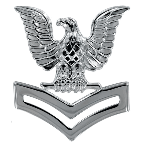 Navy Petty Officer 2nd Class Hat Badge - Hat/Full Size & Collar Metal ...