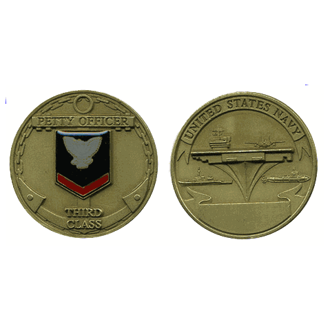 Navy Petty Officer Third Class Challenge Coin - US Navy Rank Coins ...