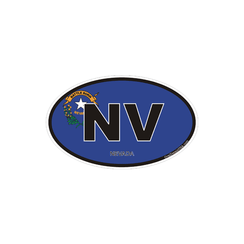 Nevada Oval Decal - U.S. State Decals - PriorService.com