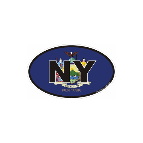 New York Oval Decal - U.S. State Decals - PriorService.com