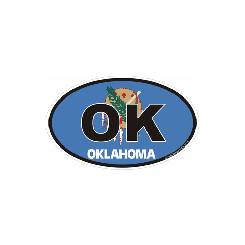 Oklahoma Oval Decal - U.S. State Decals - PriorService.com