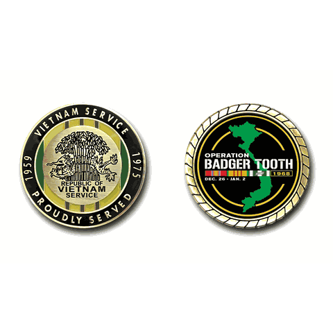 Operation Badger Tooth Vietnam Challenge Coin - Vietnam Battles ...