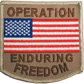 Operation Enduring Freedom Flag Patch - Operation Enduring Freedom ...