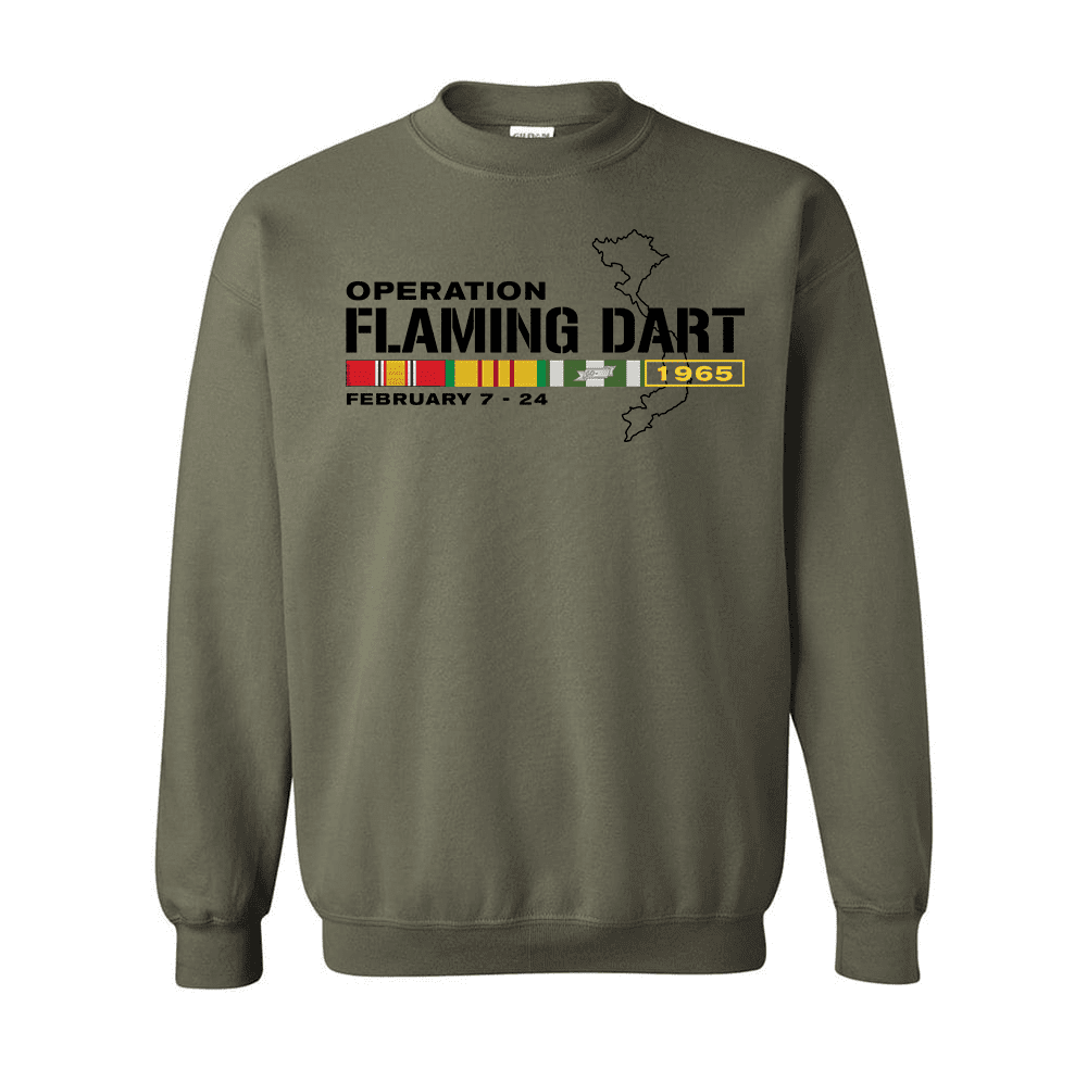 Operation Flaming Dart Vietnam Sweatshirt - Vietnam Battles & Operations Sweatshirts ...