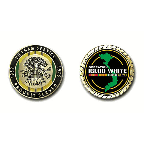Operation Igloo White Vietnam Challenge Coin - Vietnam Battles ...