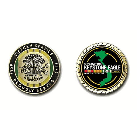 Operation Keystone Eagle Vietnam Challenge Coin - Vietnam Battles ...