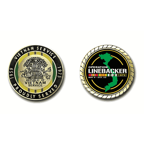 Operation Linebacker Vietnam Challenge Coin - Vietnam Battles ...