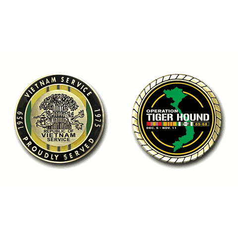 Operation Tiger Hound Vietnam Challenge Coin - Vietnam Battles ...