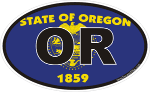 Oregon Oval Decal - U.S. State Decals - PriorService.com