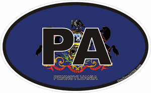 Pennsylvania Oval Decal - U.S. State Decals - PriorService.com