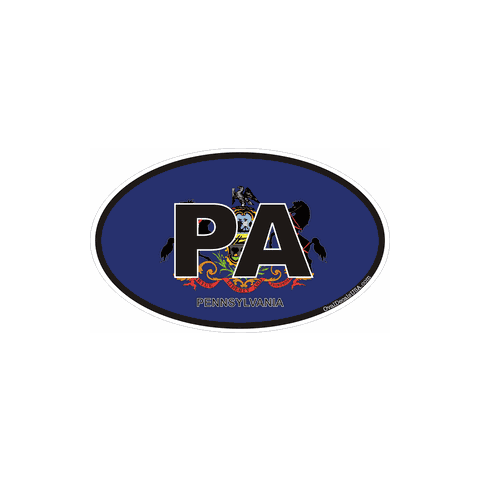 Pennsylvania Oval Decal - U.S. State Decals - PriorService.com