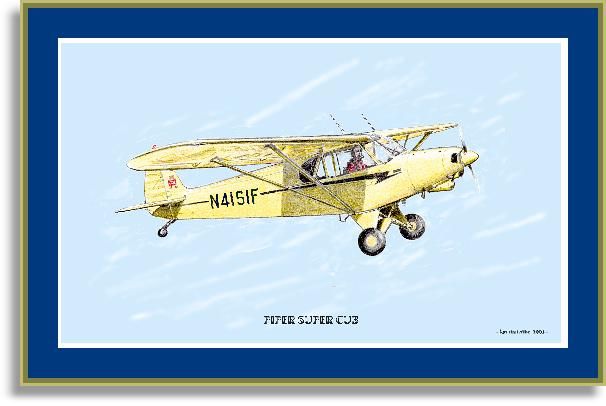 Piper Super Cub Print - Aircraft Prints - PriorService.com