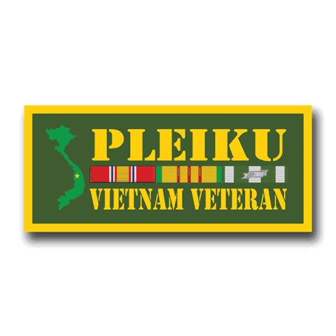 Pleiku Vietnam Veteran Decal - Vietnam Duty Station Decals - PriorService.com