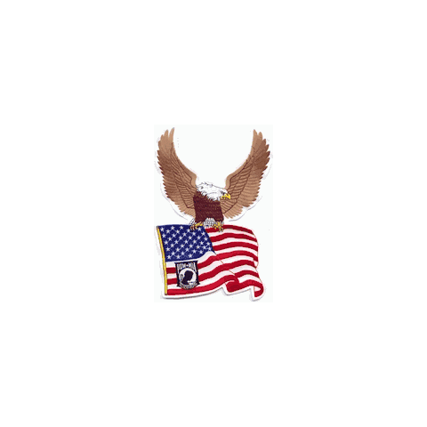 POW*MIA Eagle and Flag Large Patch - Large Patches - PriorService.com