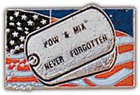 POW Never Forgotten Pin - P.O.W. Pins - PriorService.com