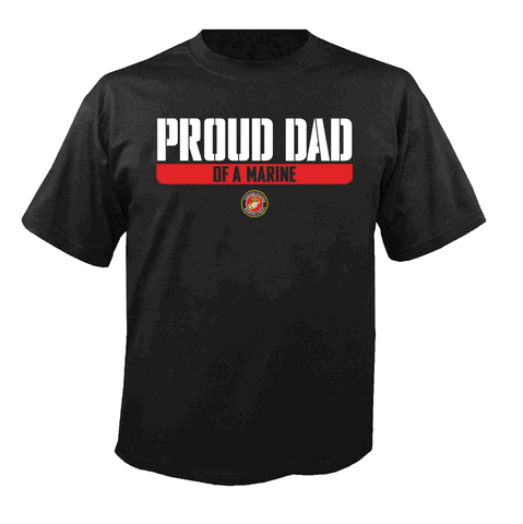Proud Dad of A Marine T-Shirt - US Marine Corps Proud Family T Shirts ...