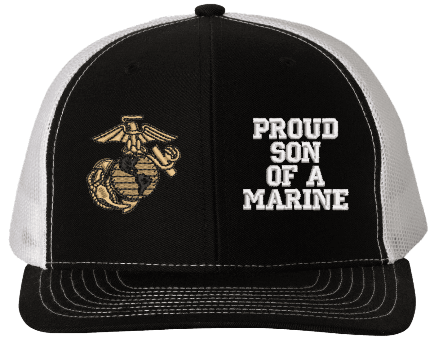 Proud Son of a Marine U.S. Marine Corps Mesh Back Cap - New USMC Split ...
