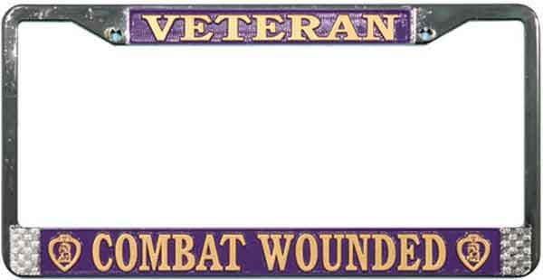 Purple Heart/Combat Wounded License Plate Frame - License Plate Frames ...