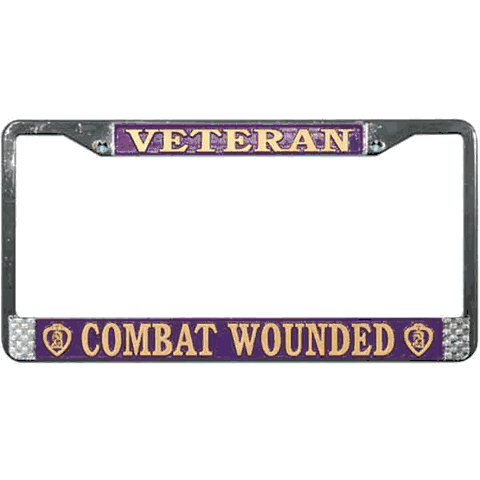 Purple Heart/Combat Wounded License Plate Frame - License Plate Frames ...