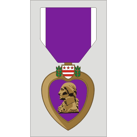 Purple Heart Decal - Homeland Security and Other Decals - PriorService.com