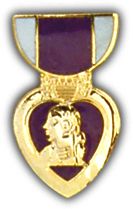 Purple Heart Pin - Miniature Military Medal Hat Pins - PriorService.com