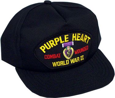 Purple Heart WWII Veteran Cap - US Veteran Caps - PriorService.com