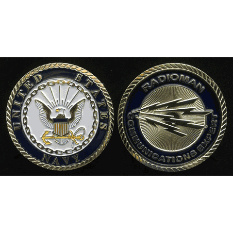 Radioman Challenge Coin - New Navy Challenge Coins - PriorService.com