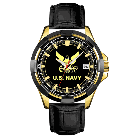 Retro US Navy Watch with Leather Strap - US Navy Wrist Watches ...