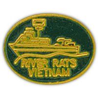 River Rats Vietnam Pin - Vietnam War Pins - PriorService.com