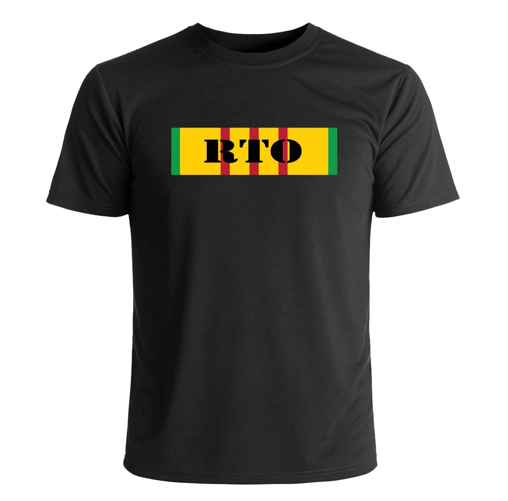 RTO Vietnam Black T-Shirt - Vietnam Service Ribbon T Shirts ...