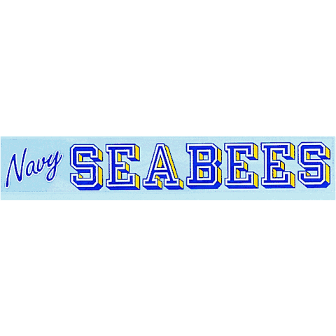 Seabees 13" Window Strip - Military Window Strip Decals - PriorService.com