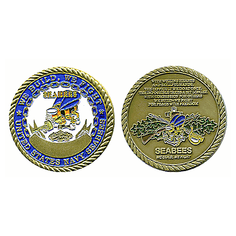 Seabees Challenge Coin - US Navy Challenge Coins - PriorService.com