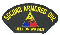 Second Armored Div. Hell on Wheels Hat Patch - 2nd Armored Division ...