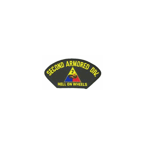 Second Armored Div. Hell on Wheels Hat Patch - 2nd Armored Division ...