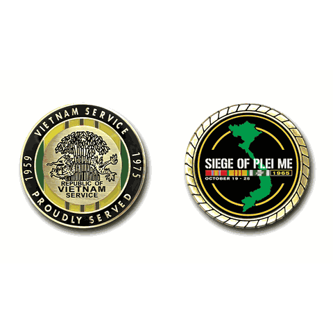 Siege of Plei Me Vietnam Challenge Coin - Vietnam Battles & Operations ...