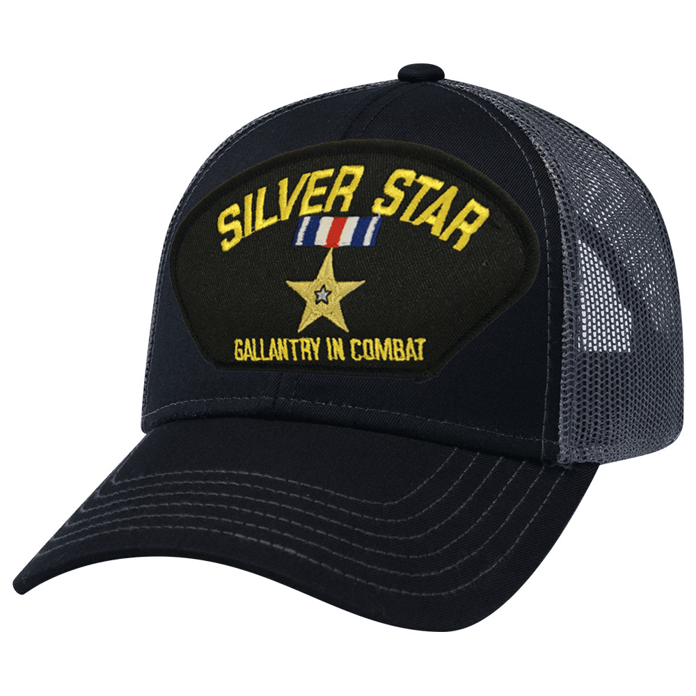 Silver Star Mesh Back Cap - New Mesh Caps - PriorService.com