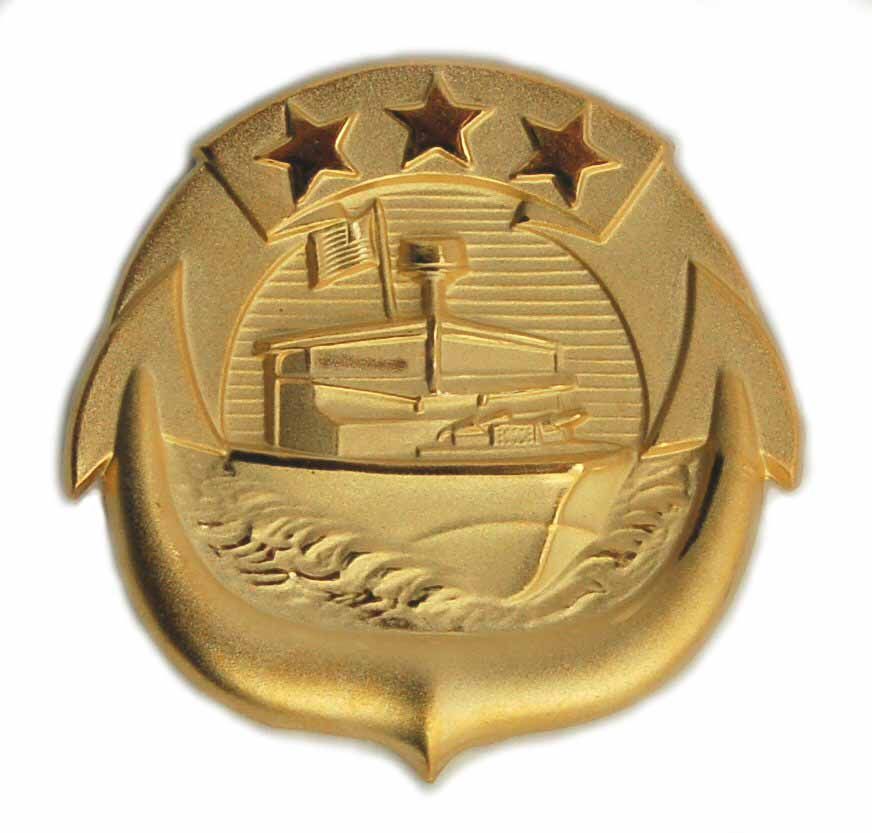 Small Craft Officer Miniature Badge - Miniature Sized Navy Insignia ...