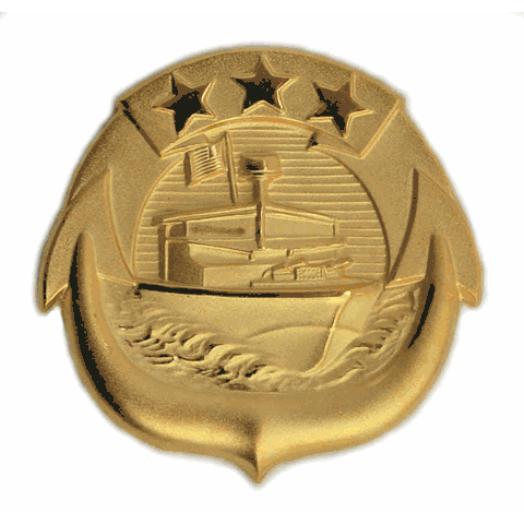 Small Craft Officer Miniature Badge - Miniature Sized Navy Insignia ...
