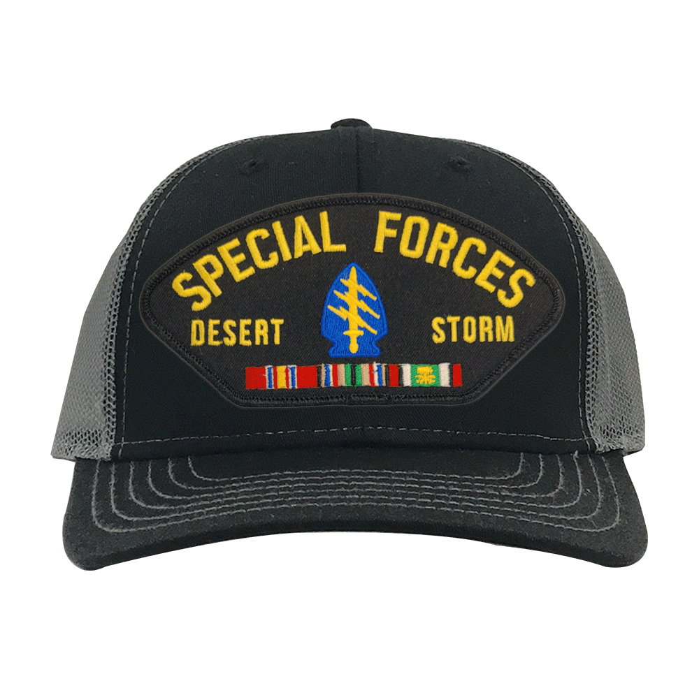 Special Forces Desert Storm Ribbon Mesh Cap - Desert Storm Veteran Caps ...
