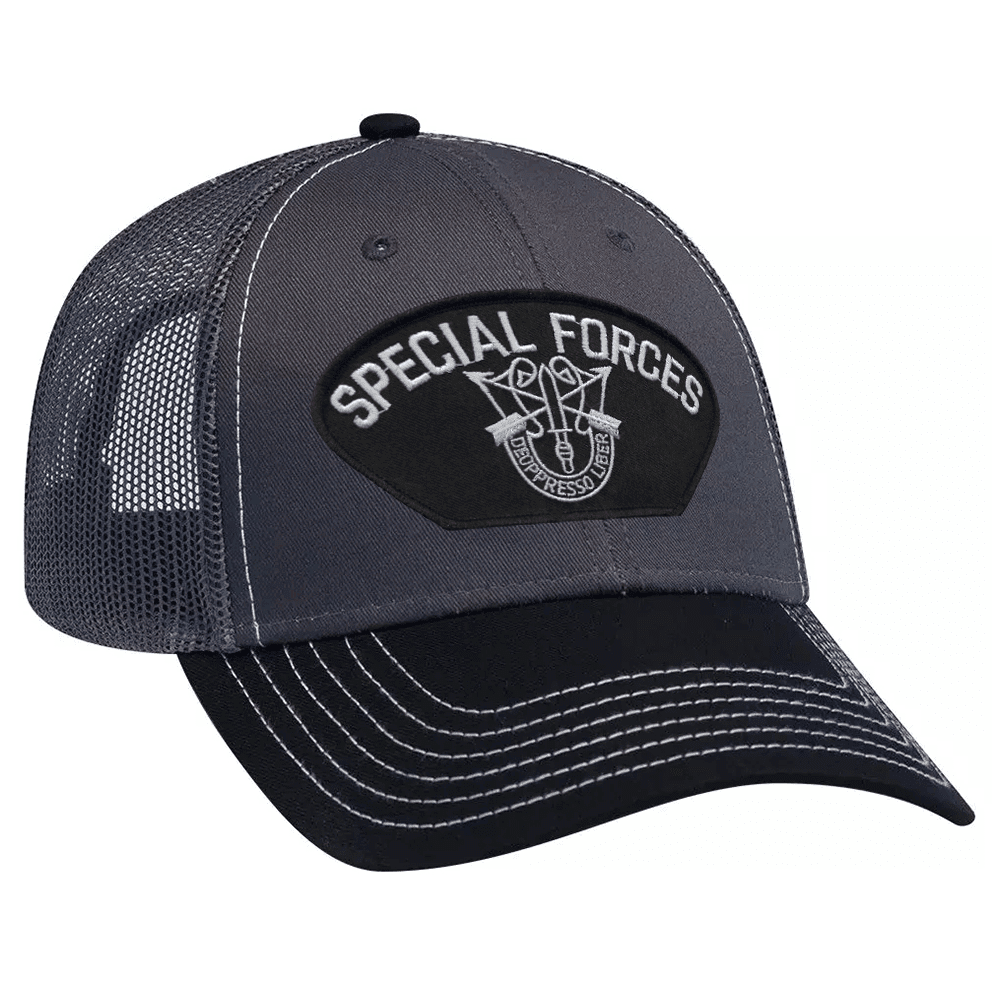 Special Forces Gray Mesh Back Cap - New Gray Mesh Caps - PriorService.com