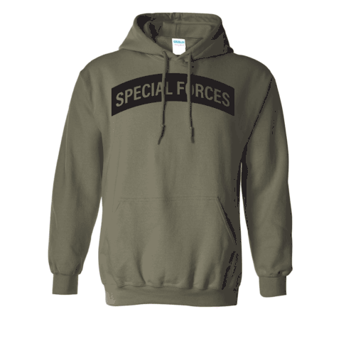 Special Forces Tab Hooded Sweatshirt - US Army Badge Hooded Sweatshirts ...
