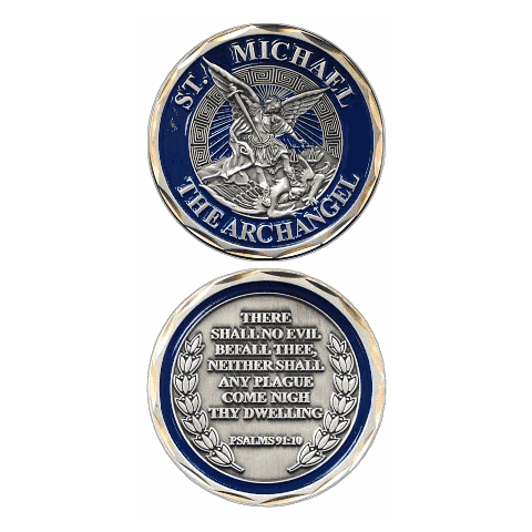 St. Michael Challenge Coin - Challenge Coins - PriorService.com