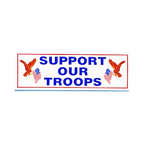 Support Our Troops Bumper Sticker - Military Bumper Stickers ...