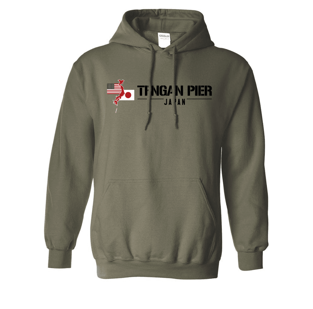 Tengan Pier Japan Hooded Sweatshirt - Japan Duty Station Hooded ...