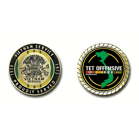Tet Offensive Vietnam Challenge Coin - Vietnam Battles & Operations ...