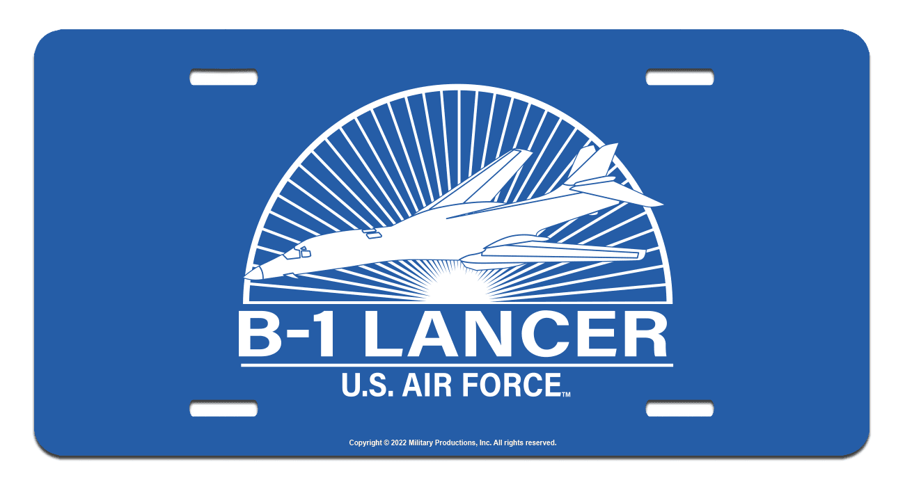 U.S. Air Force B-1 Lancer License Plate - US Air Force Aircraft License ...