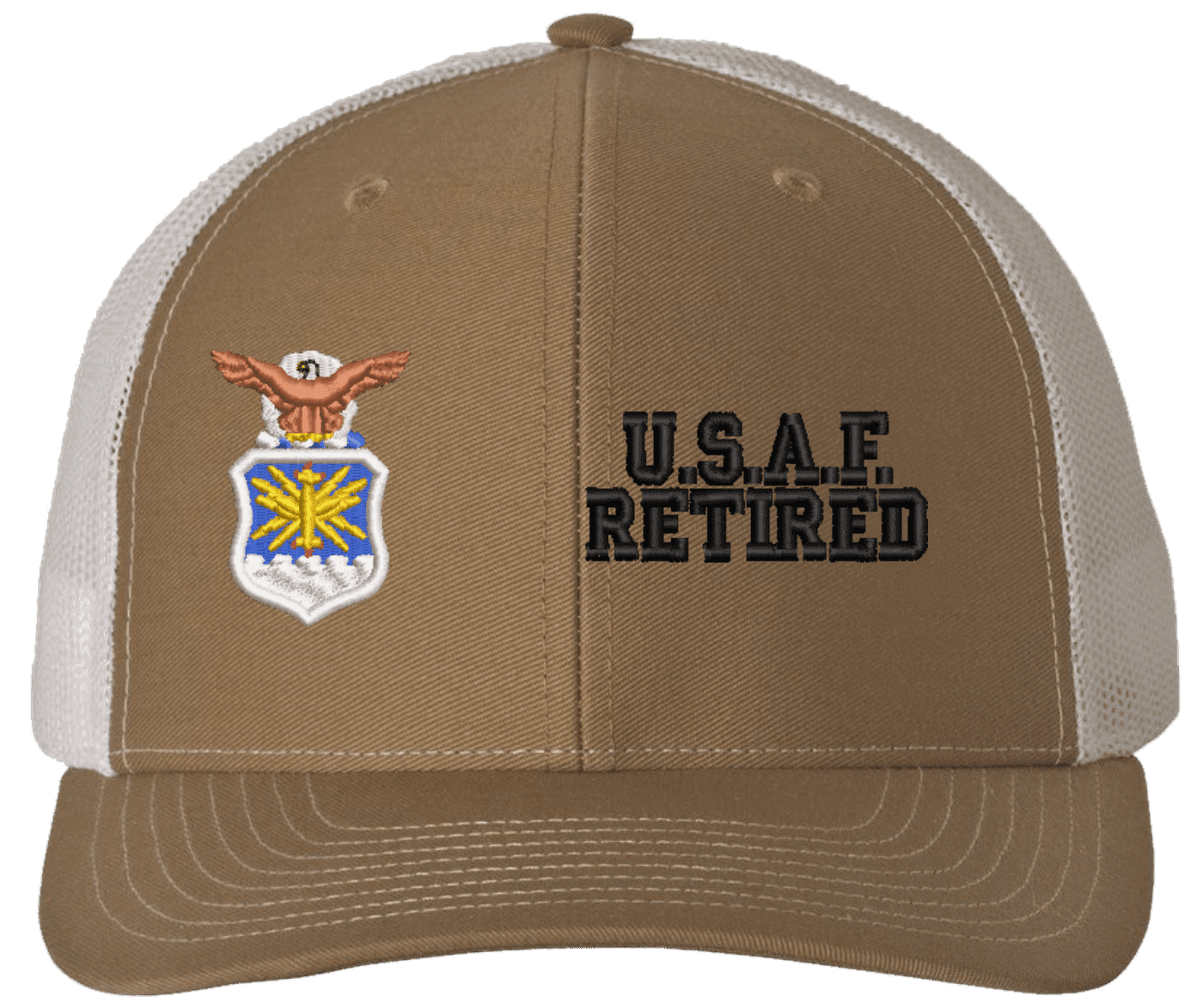 U.S. Air Force Symbol Retired Mesh Back Cap - New USAF Split Caps ...