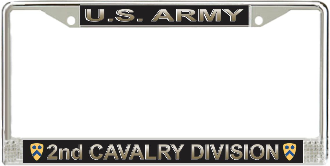 U.S. Army 2nd Cavalry Division License Plate Frame - US Army Division ...